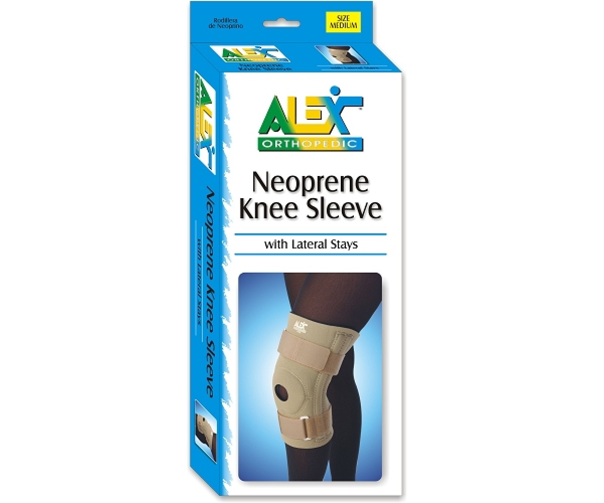 DeluxeComfort.com Neoprene Knee Sleeve Open Patella With Spiral Stays ...