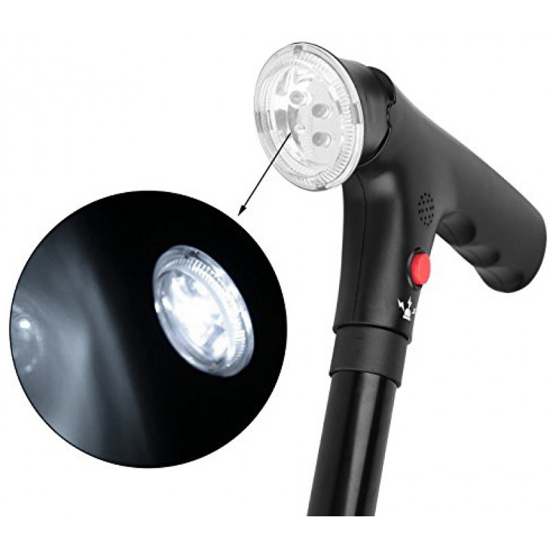 DeluxeComfort.com Foldable Walking Cane Stick With LED Light Balance ...