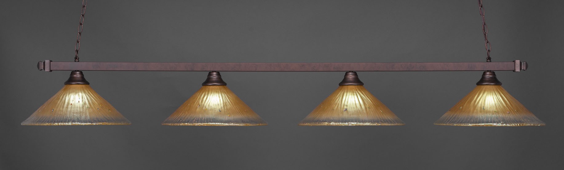 DeluxeComfort.com Square 4 Light Bar Shown In Bronze Finish With 16 ...